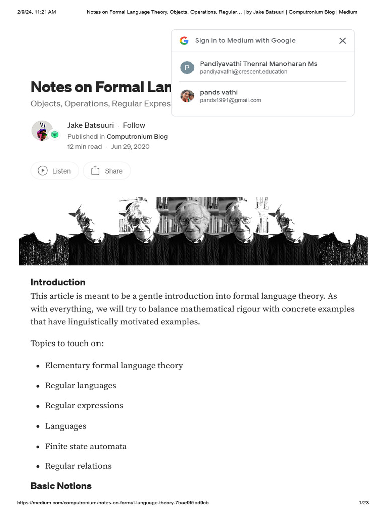 Unit 2 Formal Language Theory | PDF | String (Computer Science ...