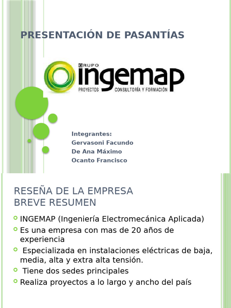 Presentación de Pasantías | PDF