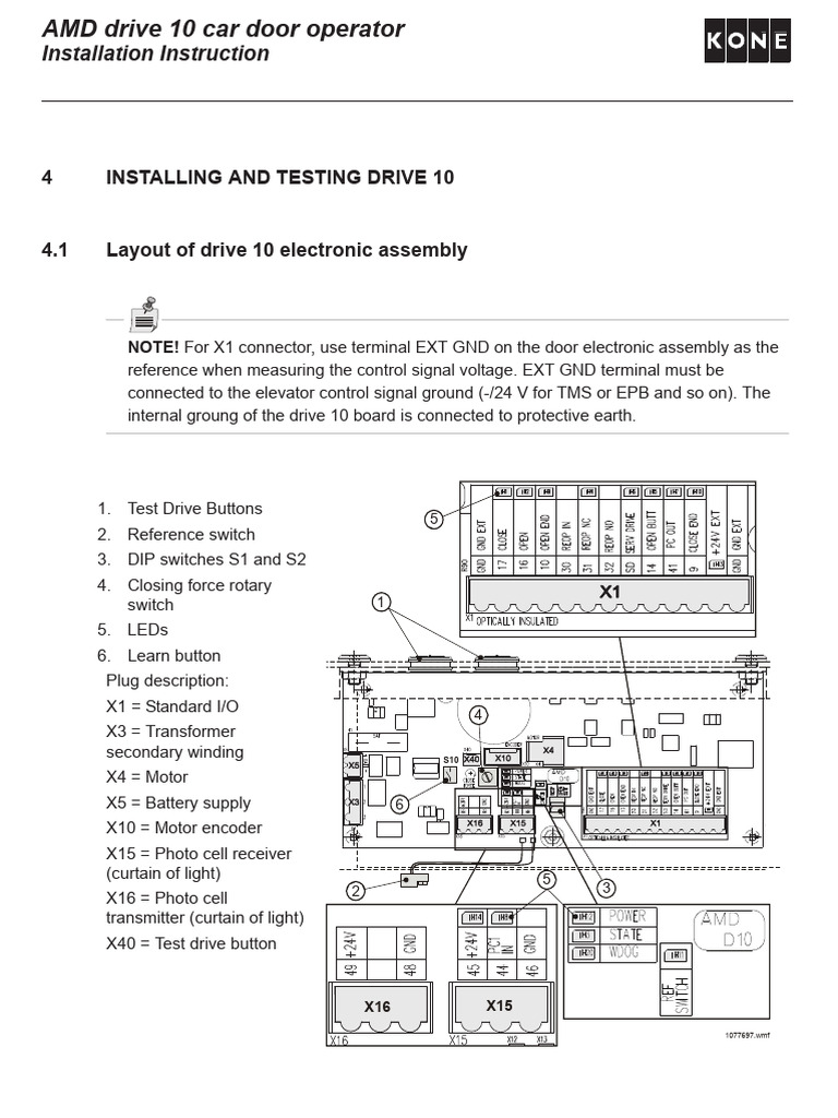 AMD Drive 10 Car Door Operator | PDF | Elevator | Electrical Engineering
