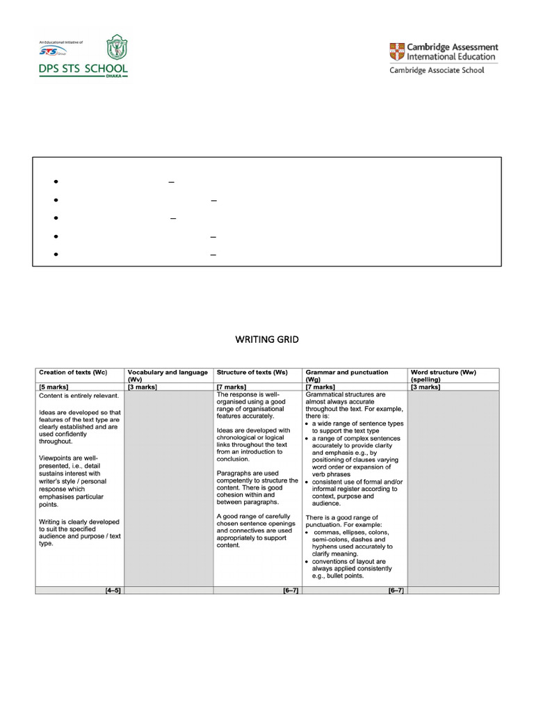 G6 Writing Rubric | PDF