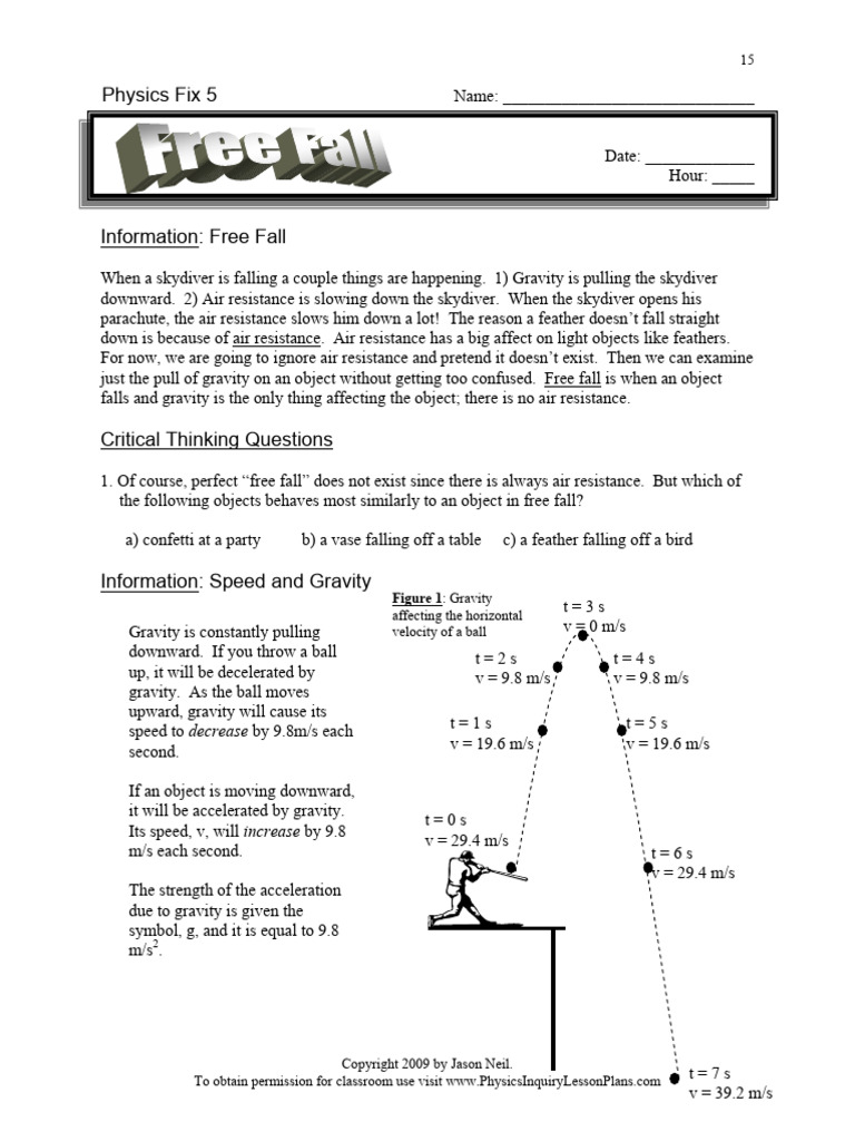 Free Fall | PDF | Mechanical Engineering | Physical Quantities