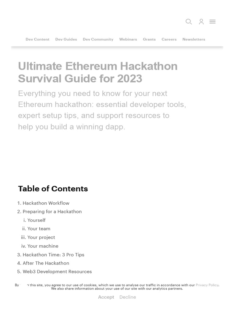 The Ultimate 2023 Hackathon Survival Guide - ConsenSys | PDF | Information Technology | Software ...