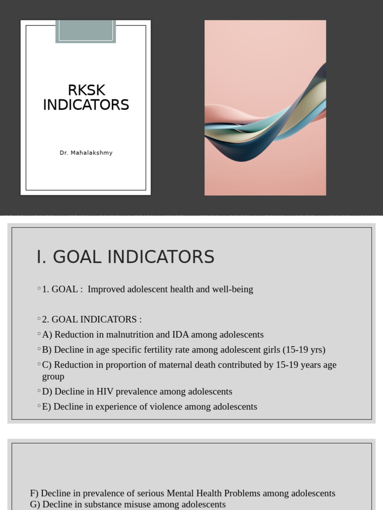 RKSK Indicators | PDF | Adolescence | Malnutrition