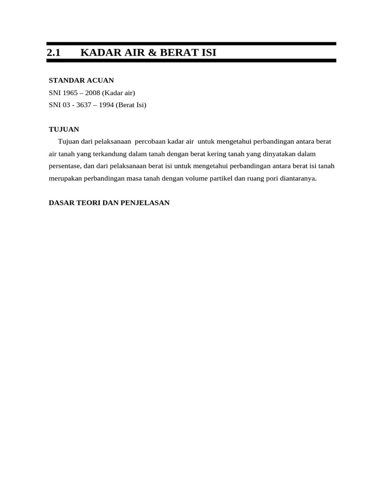 KADAR AIR & BERAT ISI BAB 2 Kelompok 4 | PDF