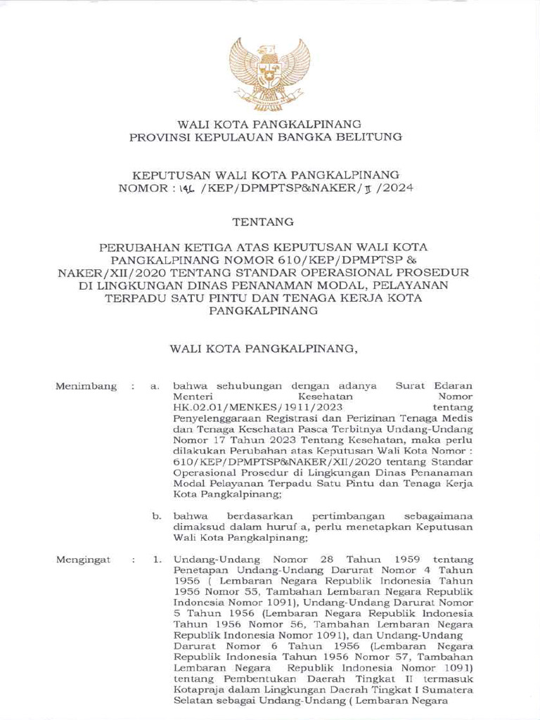 SK Sop & Lampiran 2024 | PDF