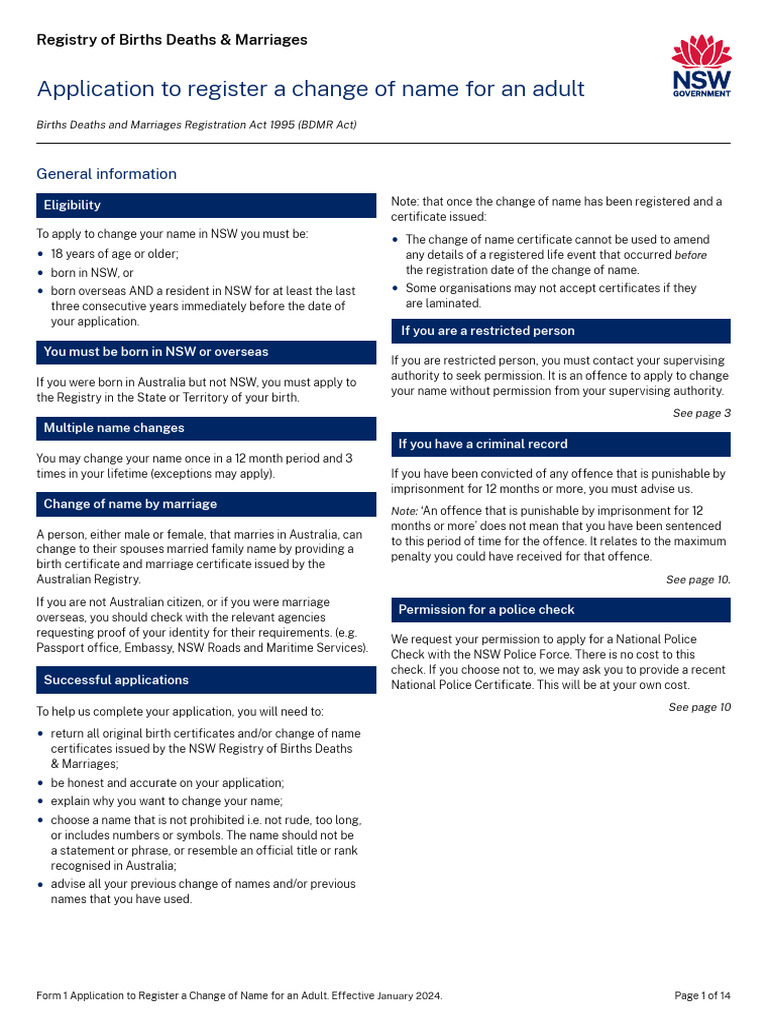 Name Change | PDF | Birth Certificate | Identity Document