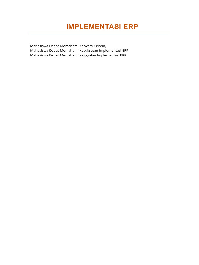 Implementasi Erp | PDF