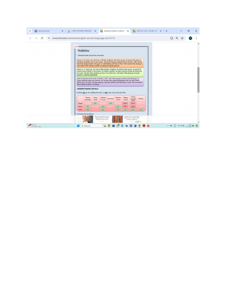 Activity Ingles 3 TAREA | PDF