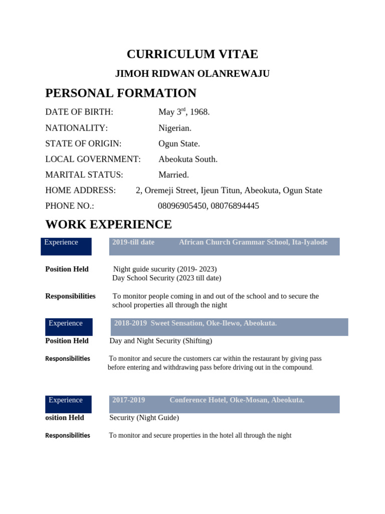 Curriculum Vitae | PDF