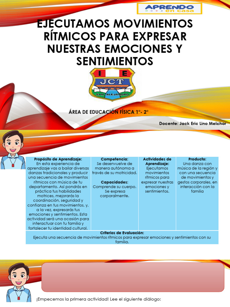 Ejecutamos Movimientos Rítmicos para Expresar Nuestras Emociones y ...