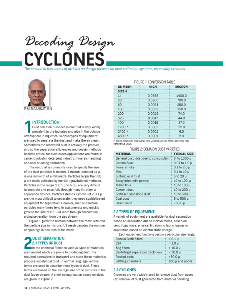 Article Cyclone | PDF | Mechanical Engineering | Chemical Engineering
