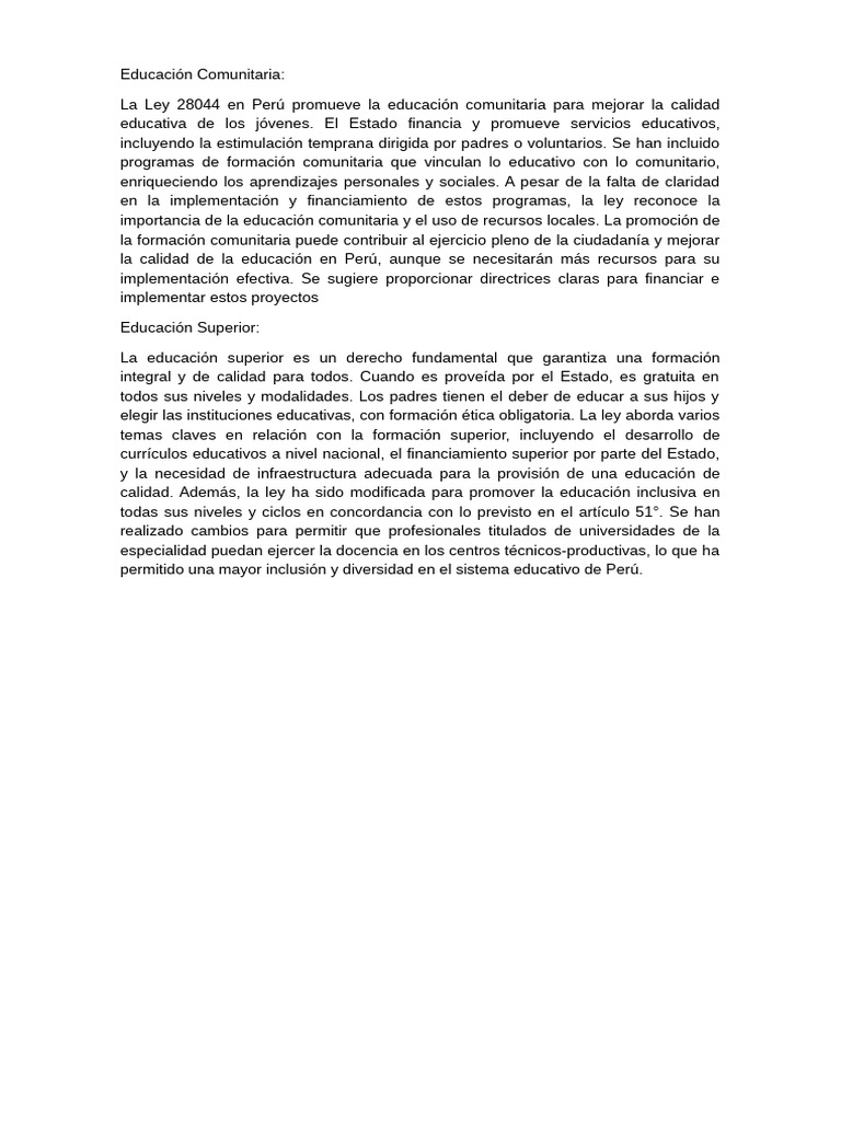 Contenido y Disposiciones | PDF