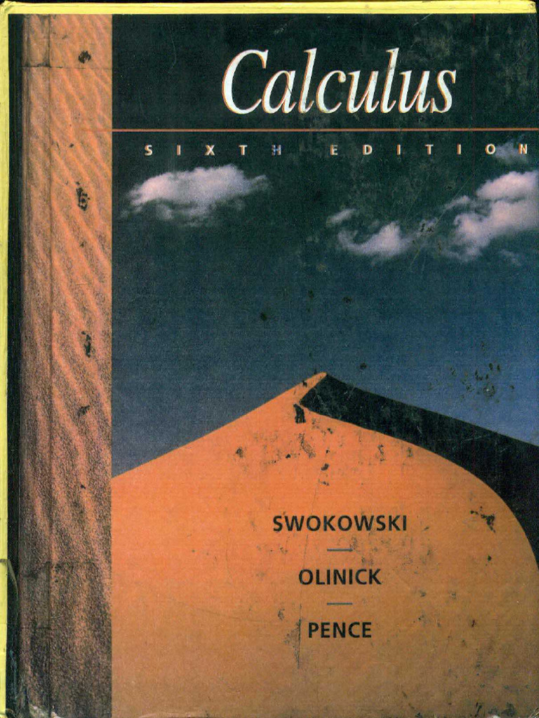 ELECTTB-CALCULUS, 6th Edition - by Swokowski, Earl William, - 33180 | PDF