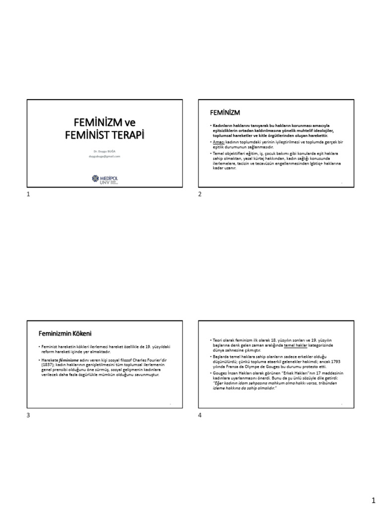 10 - Feminizm Ve Feminist Terapi | PDF