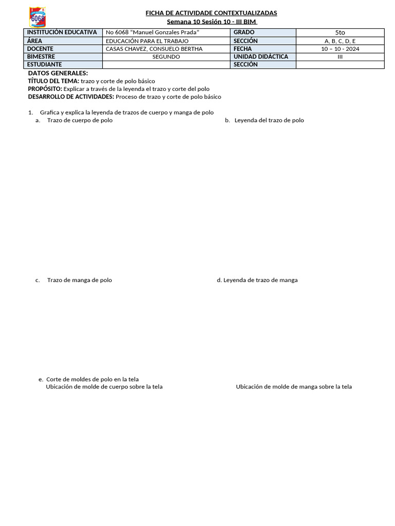 Ficha de Actividad - III Bim - 5to | PDF