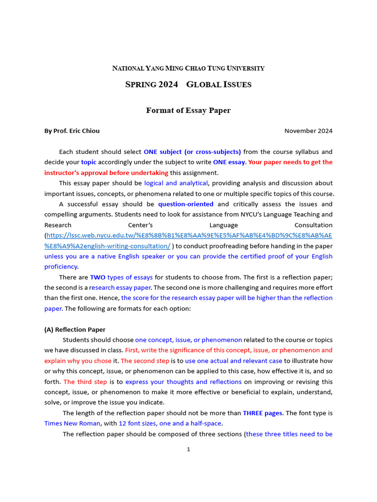 Chiou NYCU GI Essay Paper Format 2024 Fall | PDF | Essays | Artificial ...