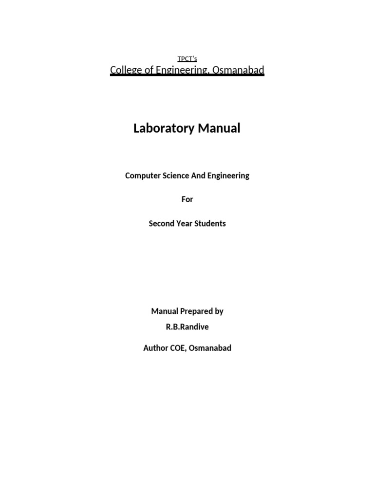 Laboratory Manual: College of Engineering, Osmanabad | PDF | Assembly Language | Pointer ...