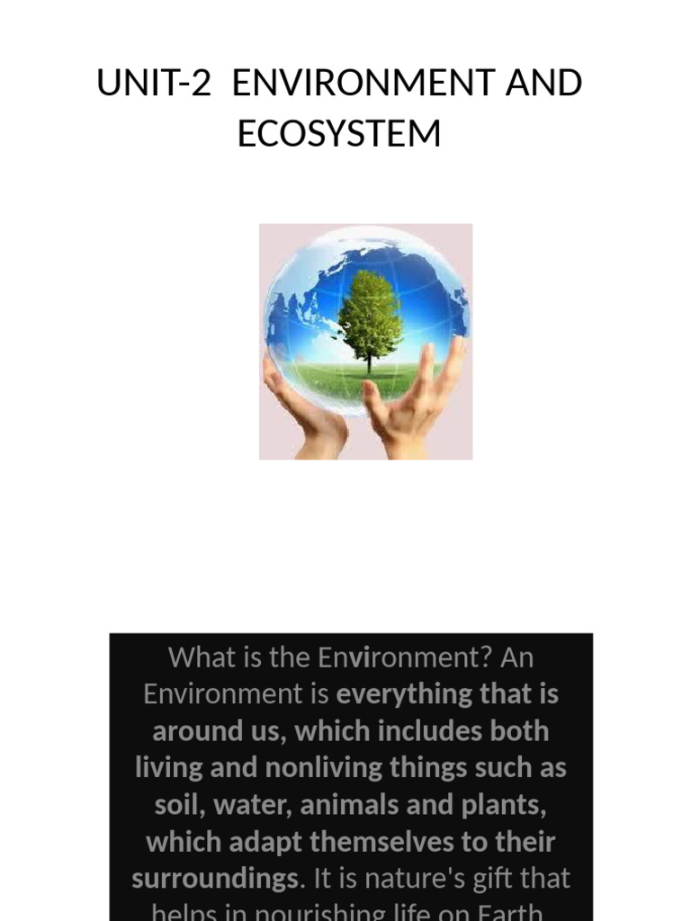Unit-2 Environment and Ecosystem | PDF | Ecosystem | Desert