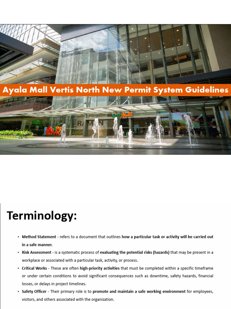 Vertis North Permit System Guidelines | PDF | Hazards | Personal ...