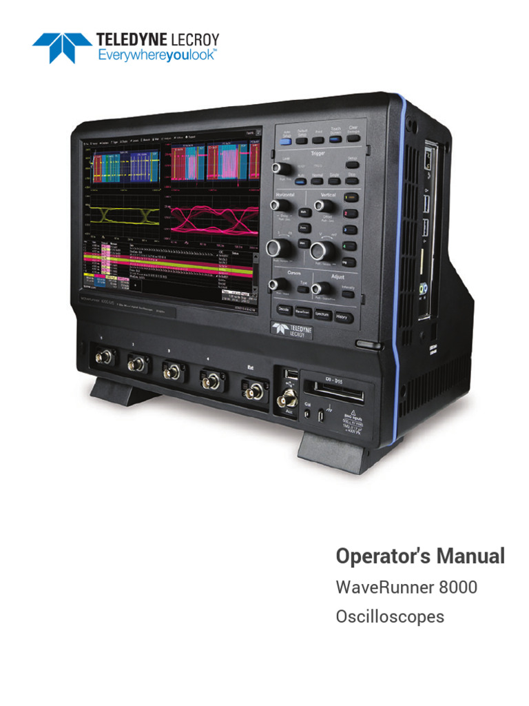 Teledyne LeCroy WaveRunner 8000 Oscilloscopes Operator's Manual | PDF ...
