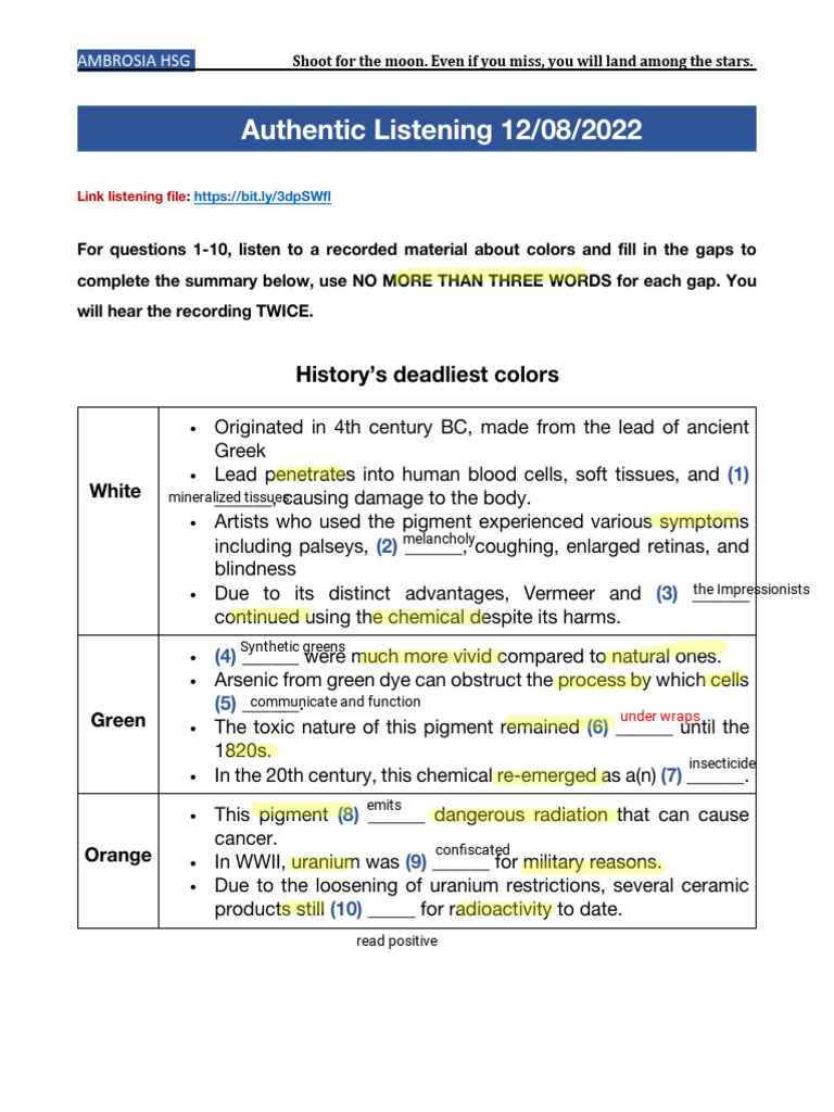 Authentic Listening 120822 | PDF