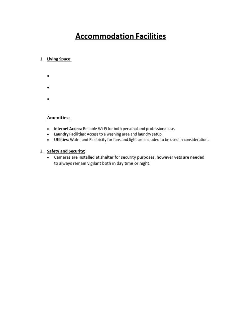 Accommodation Policies | PDF | Privacy | Bedroom