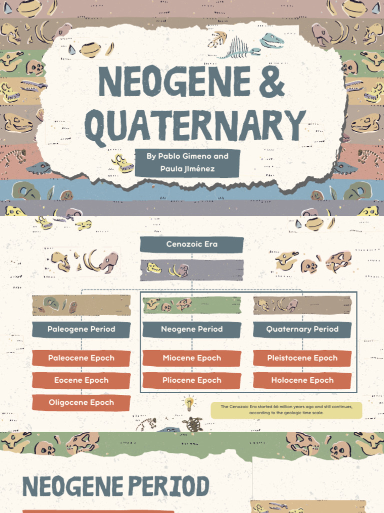 Cenozoic Era: Neogene & Quaternary | PDF | Pleistocene | Homo