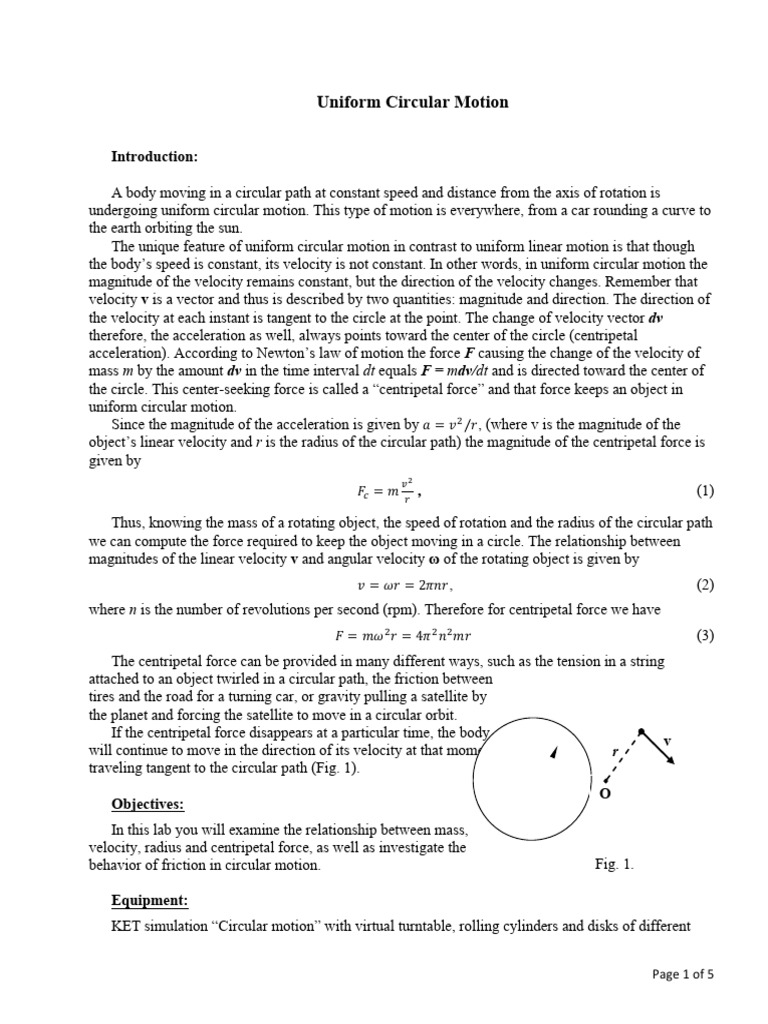 Understanding Uniform Circular Motion | PDF | Acceleration | Force