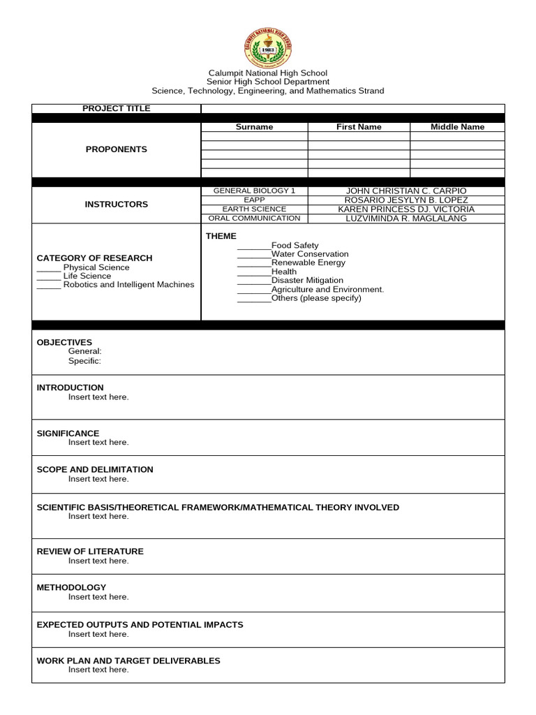 STEM Research Project Guide | PDF