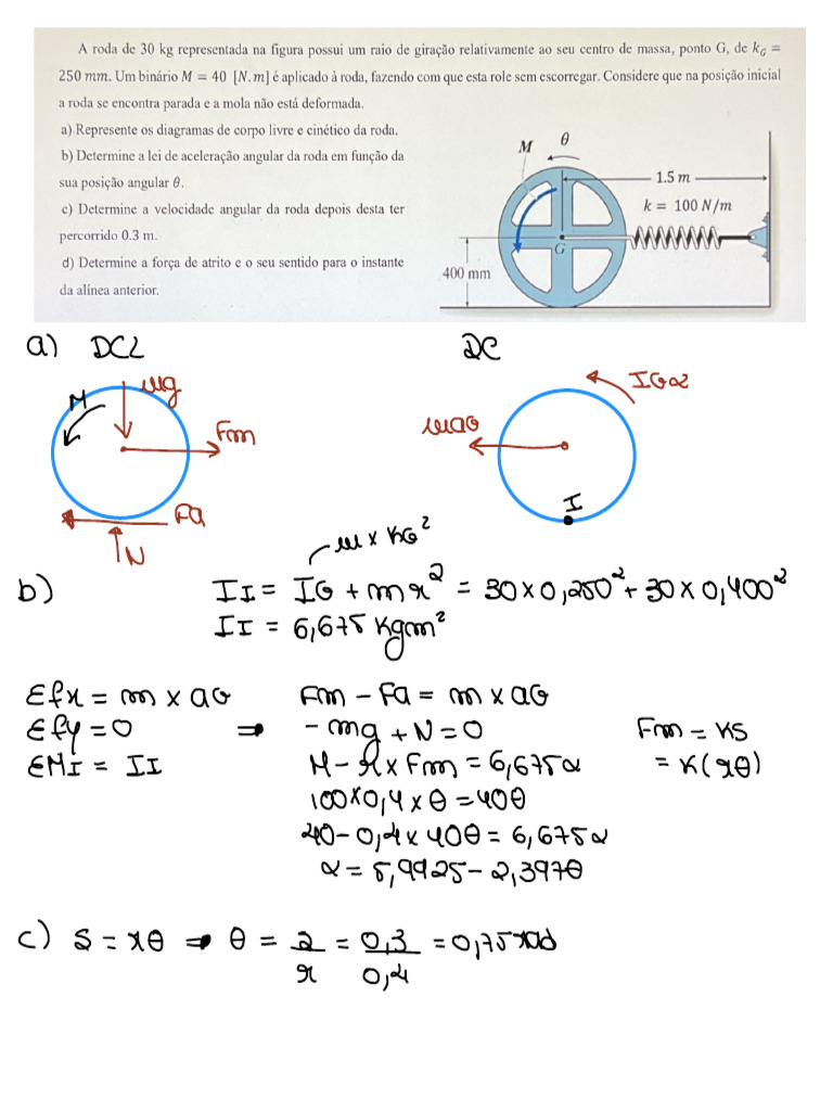 Exercícios Exame Cinética | PDF