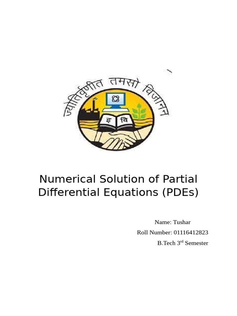 Numerical Solution of Partial Differential Equations | PDF | Partial ...