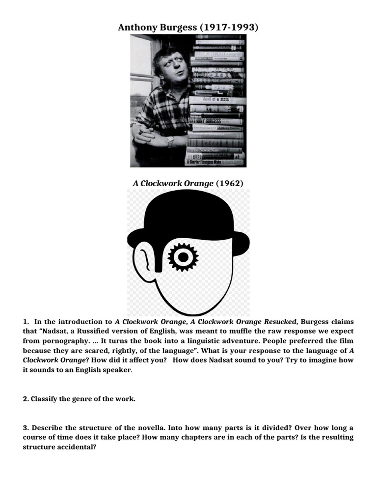 A Clockwork Orange (1962) Handout | PDF