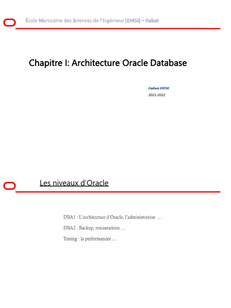 Architecture et Composants Oracle Database | PDF | Cache (Informatique) | Bases de données