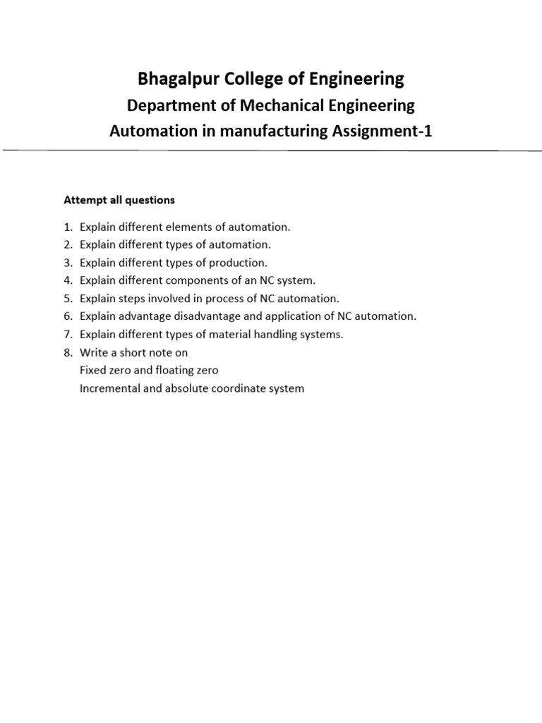 Automation Assignment 1 | PDF