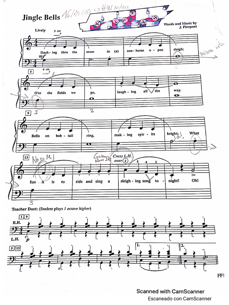 Jingle Bells 4 Manos | PDF