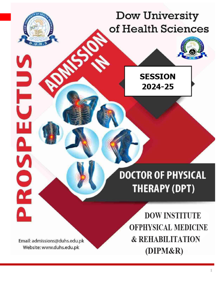 Prospectus-DPT 2024 | PDF | Physical Therapy | Medicine