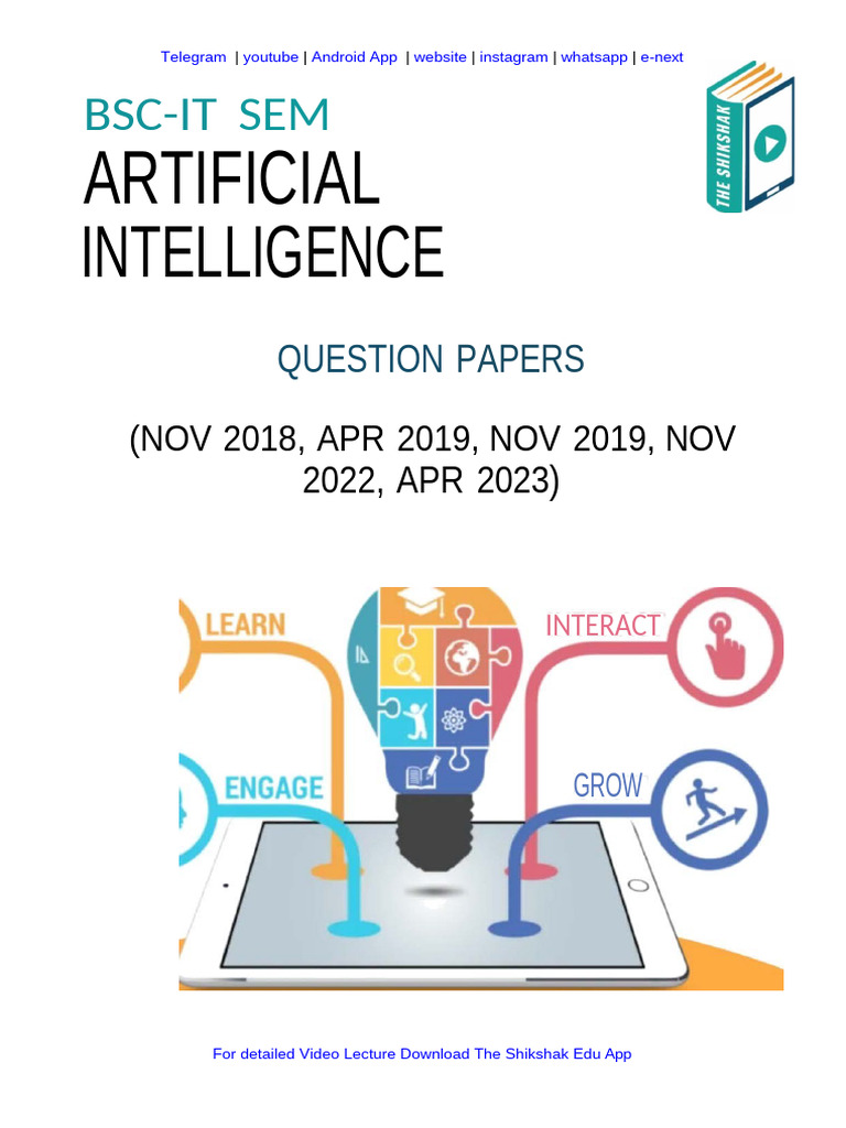 The Shikshak Tyit Sem 5 Artificial Intelligence Question Papers | PDF ...