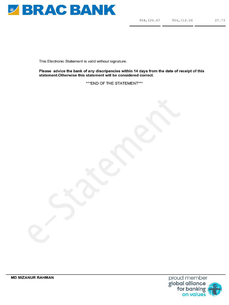 Brac Bank Statement Images 6 | PDF