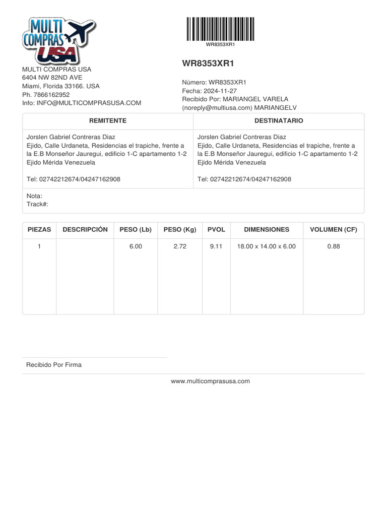 Print Receipt WR8353XR1 | PDF
