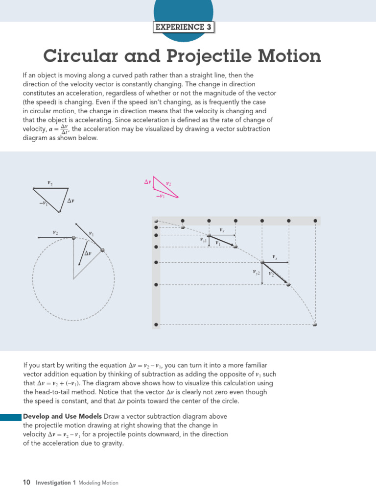 Circular and Projectile Motion | PDF | Acceleration | Velocity
