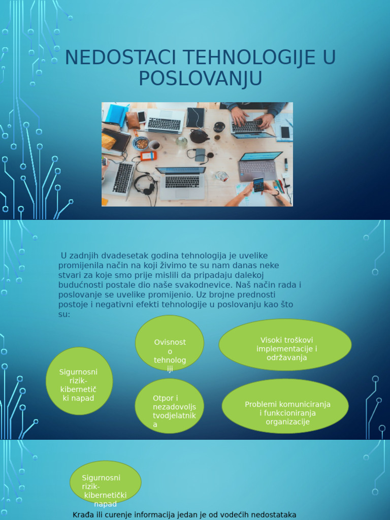 Nedostaci Tehnologije U Poslovanju | PDF