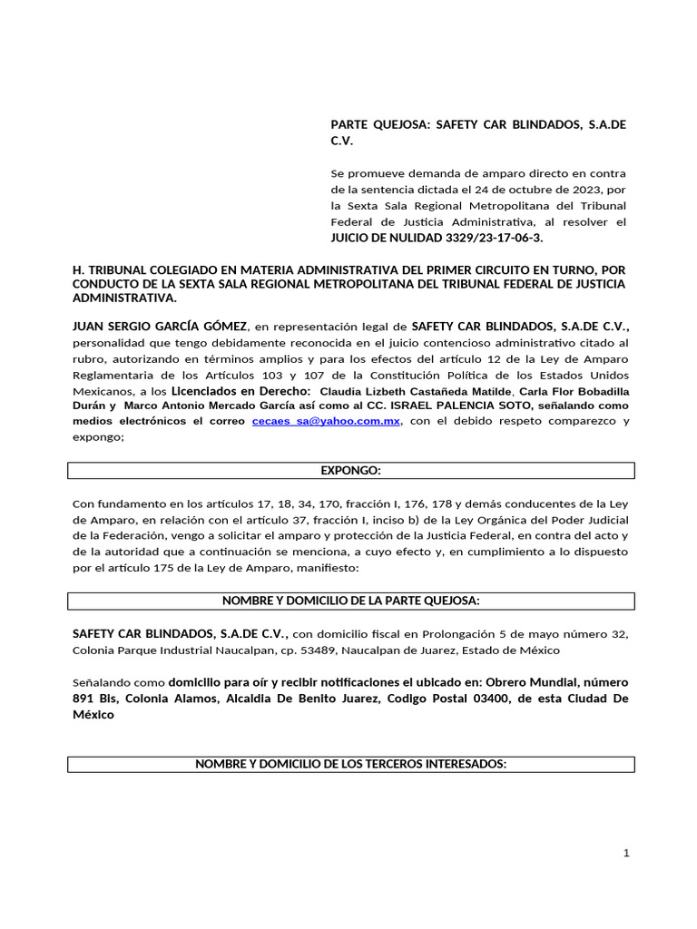 Amparo Clau | PDF | Ley procesal | Fiscal