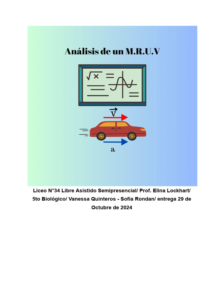 Analisis MRUV | PDF | Fuerza | Aceleración