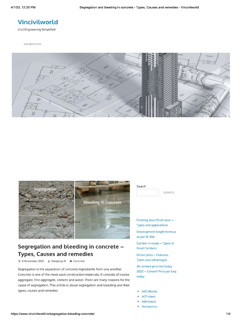 Segregation Bleeding | PDF