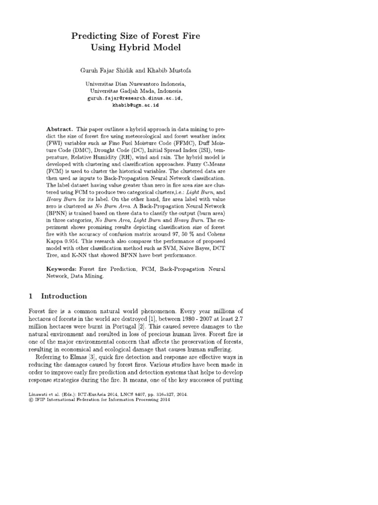 Forest Fire Hybrid Model | PDF