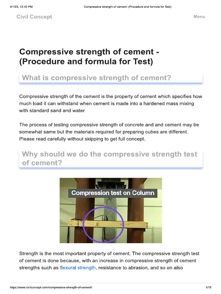 Compressive Strength | PDF