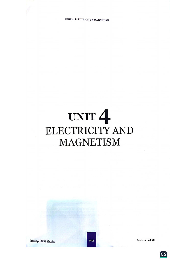 Physics Notes Unit 4 | PDF