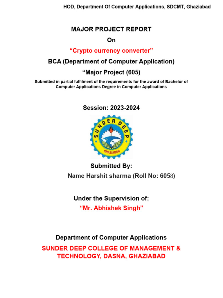 Harshit Sharma BCA Project | PDF | Html Element | World Wide Web