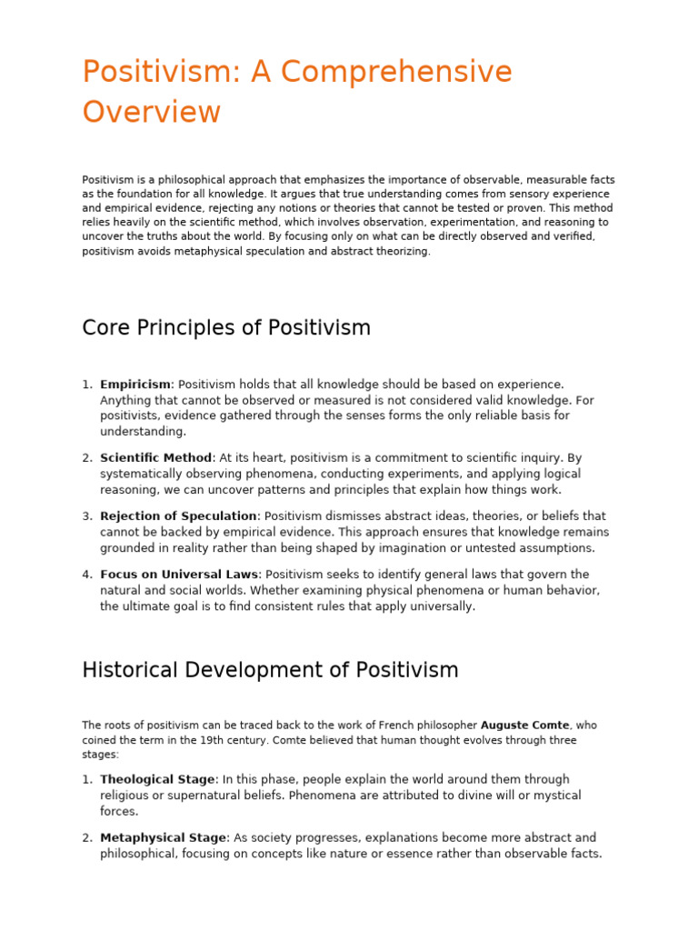 I Am Sharing 'Positivism' With You | PDF | Positivism | Scientific Method