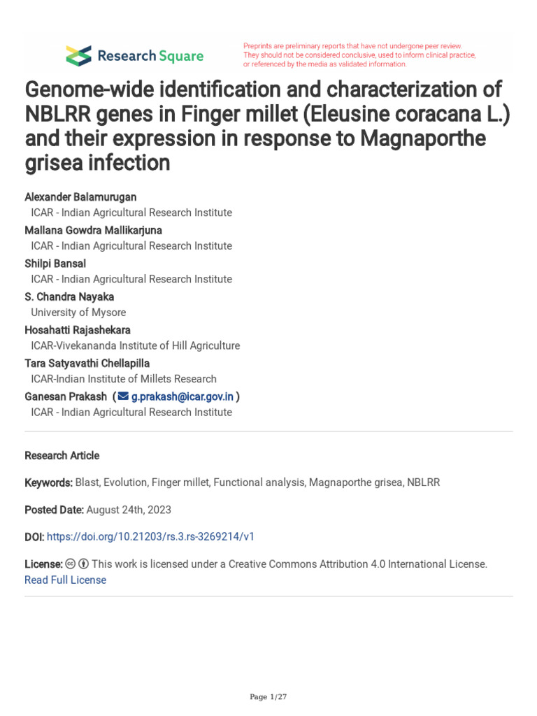 Genome-Wide Identification and Characterization of | PDF | Gene | Conserved Sequence